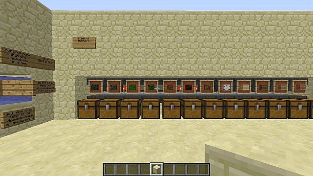 Tree-based item sorter with some command blocks Minecraft Map