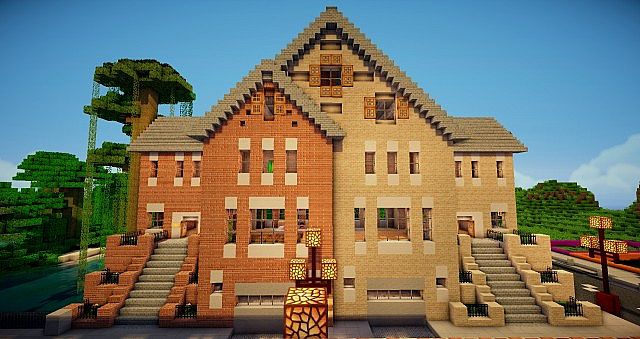 Double townhouse Minecraft Map