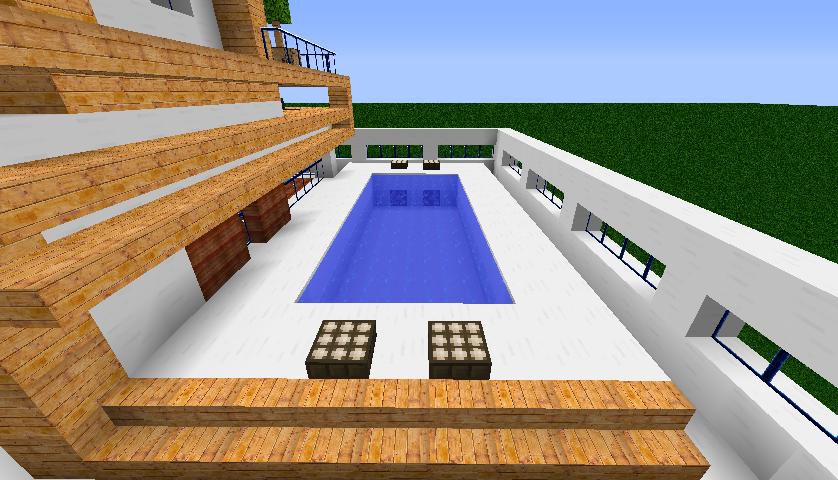modern house with daylight sensor lights Minecraft Map