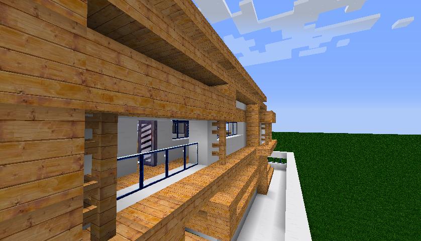 modern house with daylight sensor lights Minecraft Map