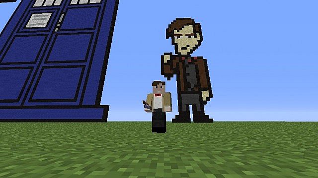 Doctor Who, Tardis and Dalek Pixel Art Minecraft Project