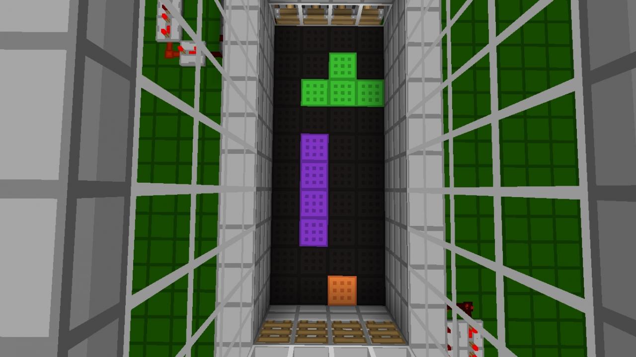 MOVING TETRIS BOARD! (piston/redstone device) Minecraft Map