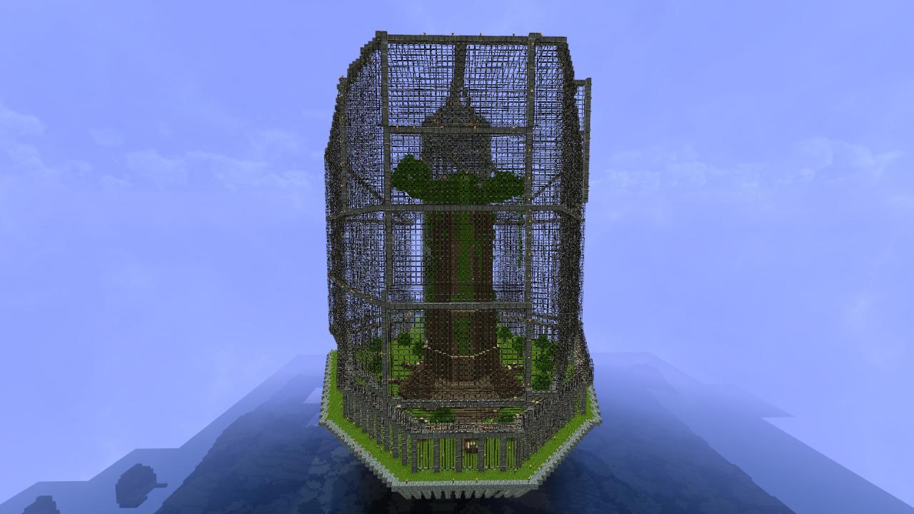 Minecraft Timelapse - Floating Island With Trees Minecraft Map