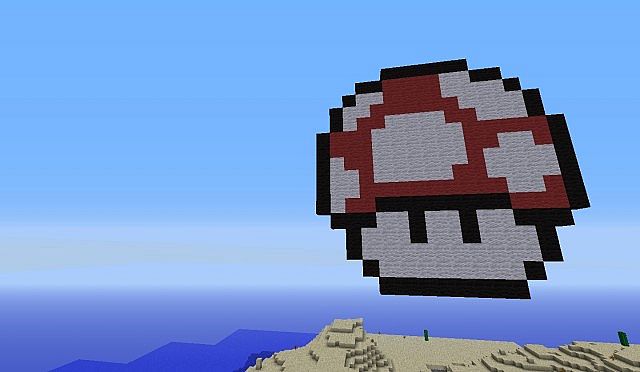 Pixelart mushroom Minecraft Map