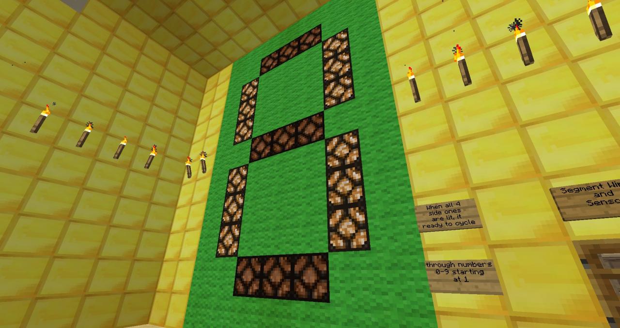 7 segment display Minecraft Map