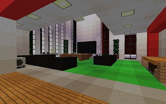 Modern House Red & White Minecraft Map