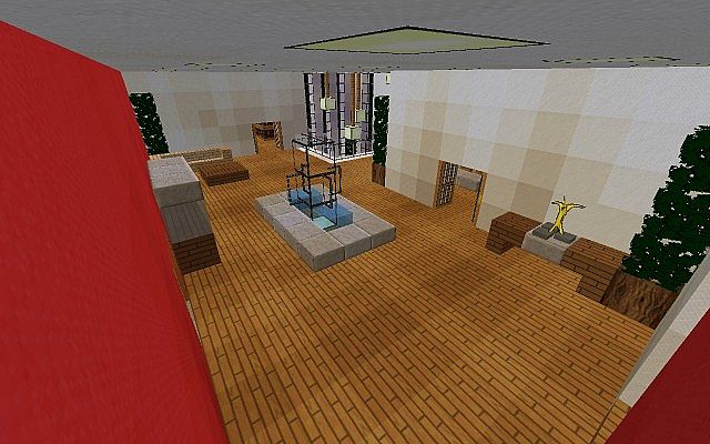 Modern House Red & White Minecraft Map