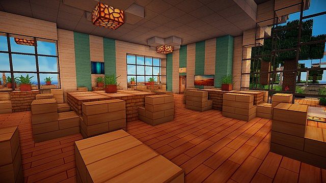 Modern seaside restaurant Minecraft Map