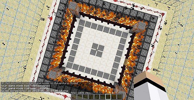 Inferno Wrestling Mini-Game! (Around ring is on fire!) Minecraft Map