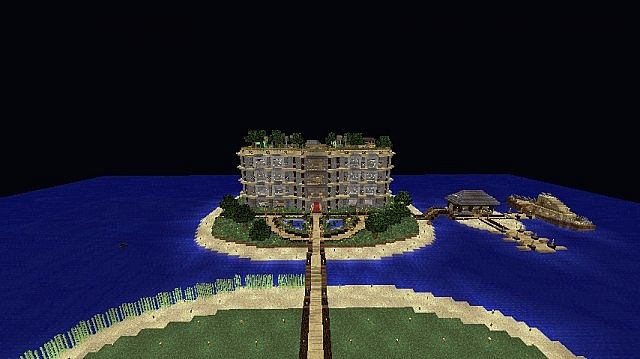 Volcanic island survival base Minecraft Map