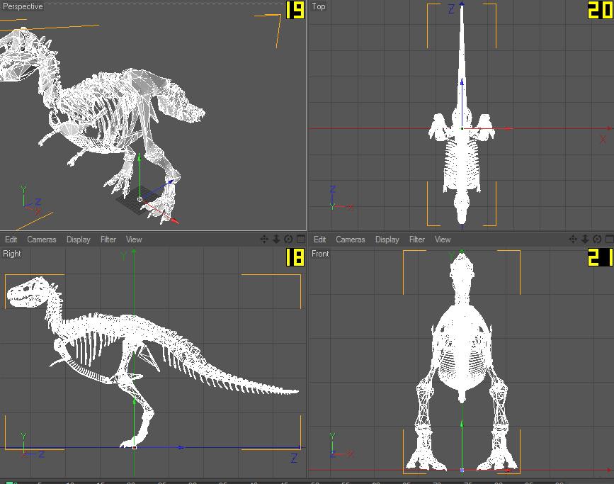 T-Rex skeleton 3d model Minecraft Map