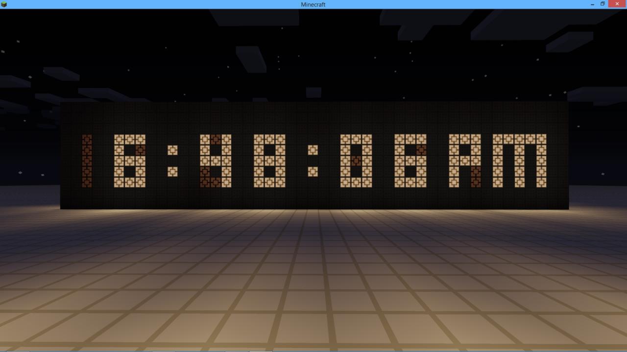 Redstone Real-Time Clock Minecraft Map