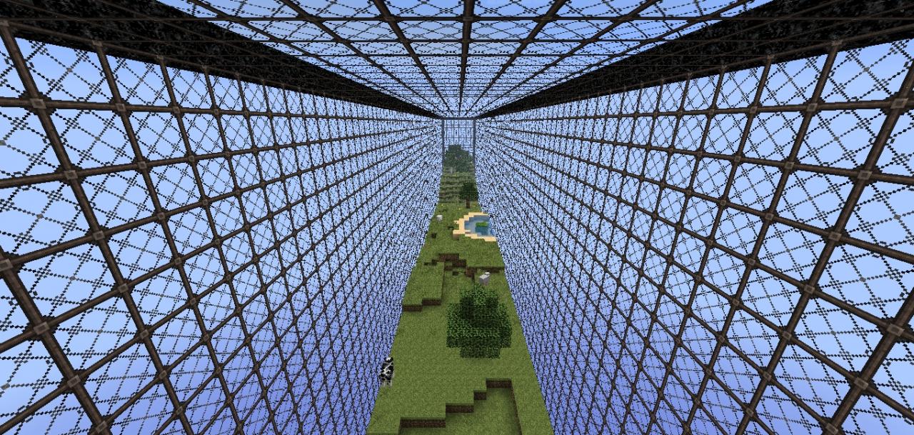 minecraft in a GLASS BOX Minecraft Map