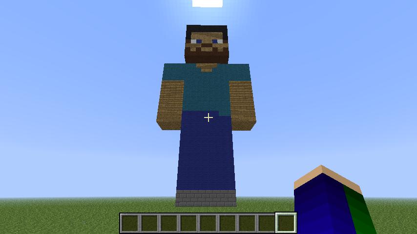 Steve Statue being Disturbing Minecraft Project