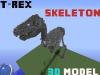 T-Rex skeleton 3d model Minecraft Map