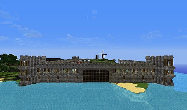Sea Castle Walls Minecraft Project
