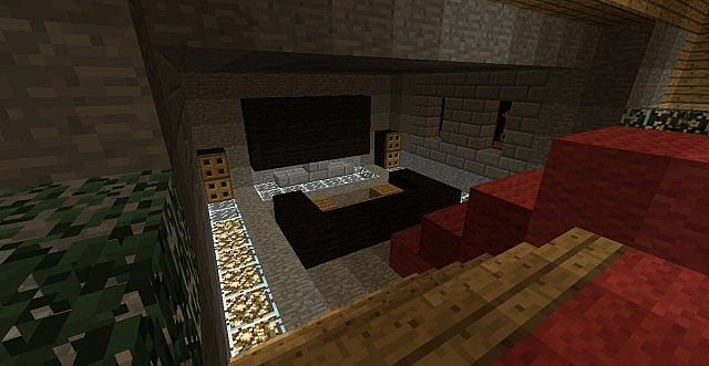 Modern House with a Big Basement Minecraft Map