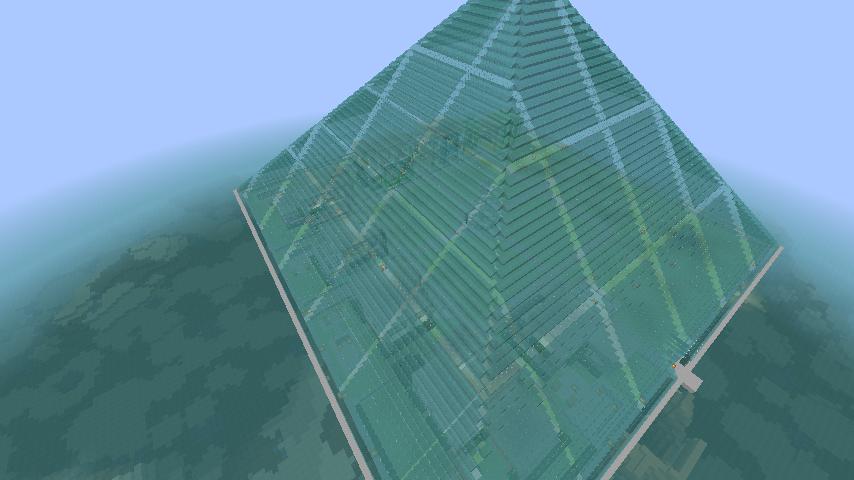 Modern housing in the pyramid Minecraft Map