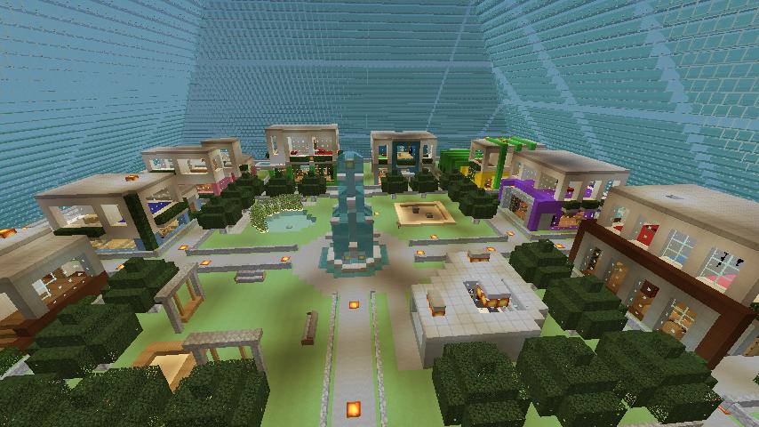 Modern housing in the pyramid Minecraft Map