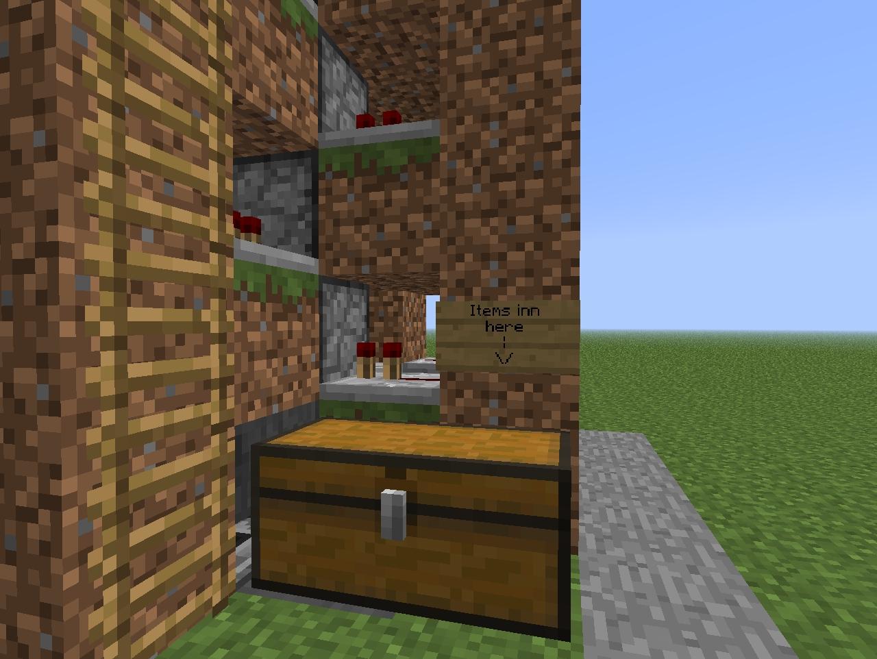 Item elevator [Made of Redstone] Minecraft Map