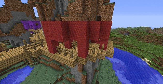 hillside bases Minecraft Map