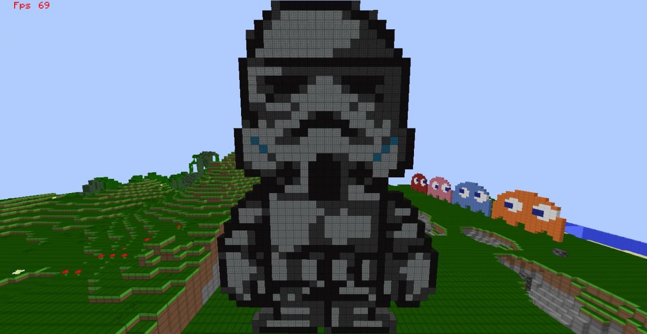 Pixel Art Stormtrooper Minecraft Project