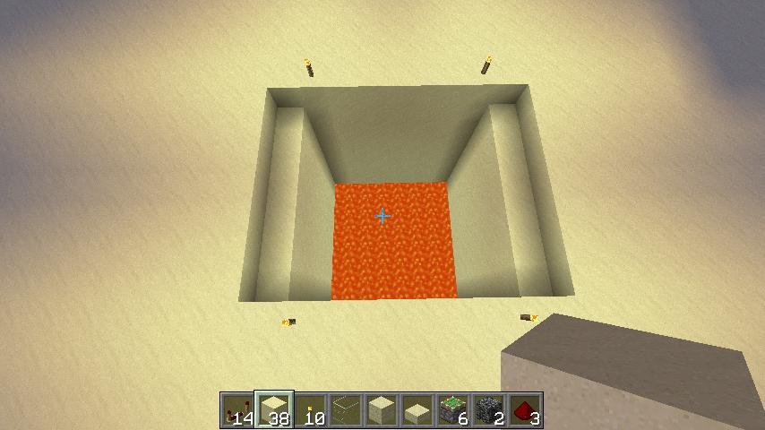 A massive 7x7 lava trap Minecraft Map