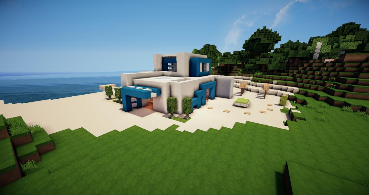Modern Beach House Minecraft Map