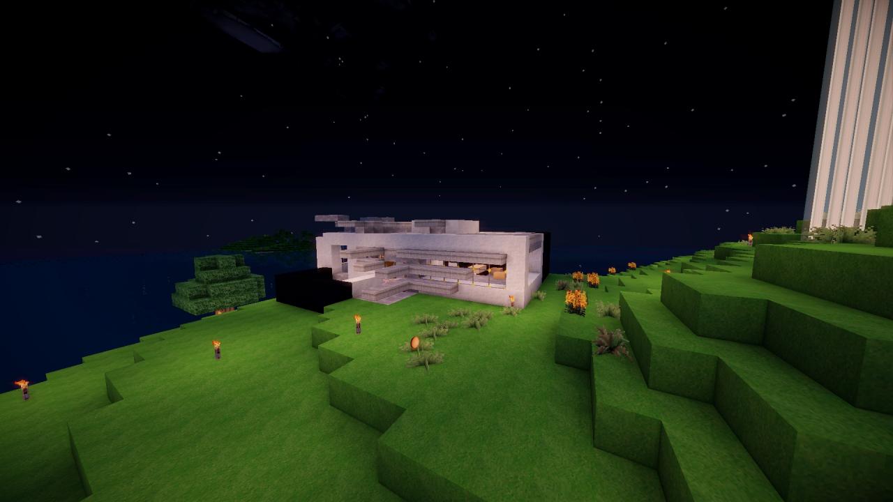 Modern Survival Island Base - PMC Server Minecraft Map