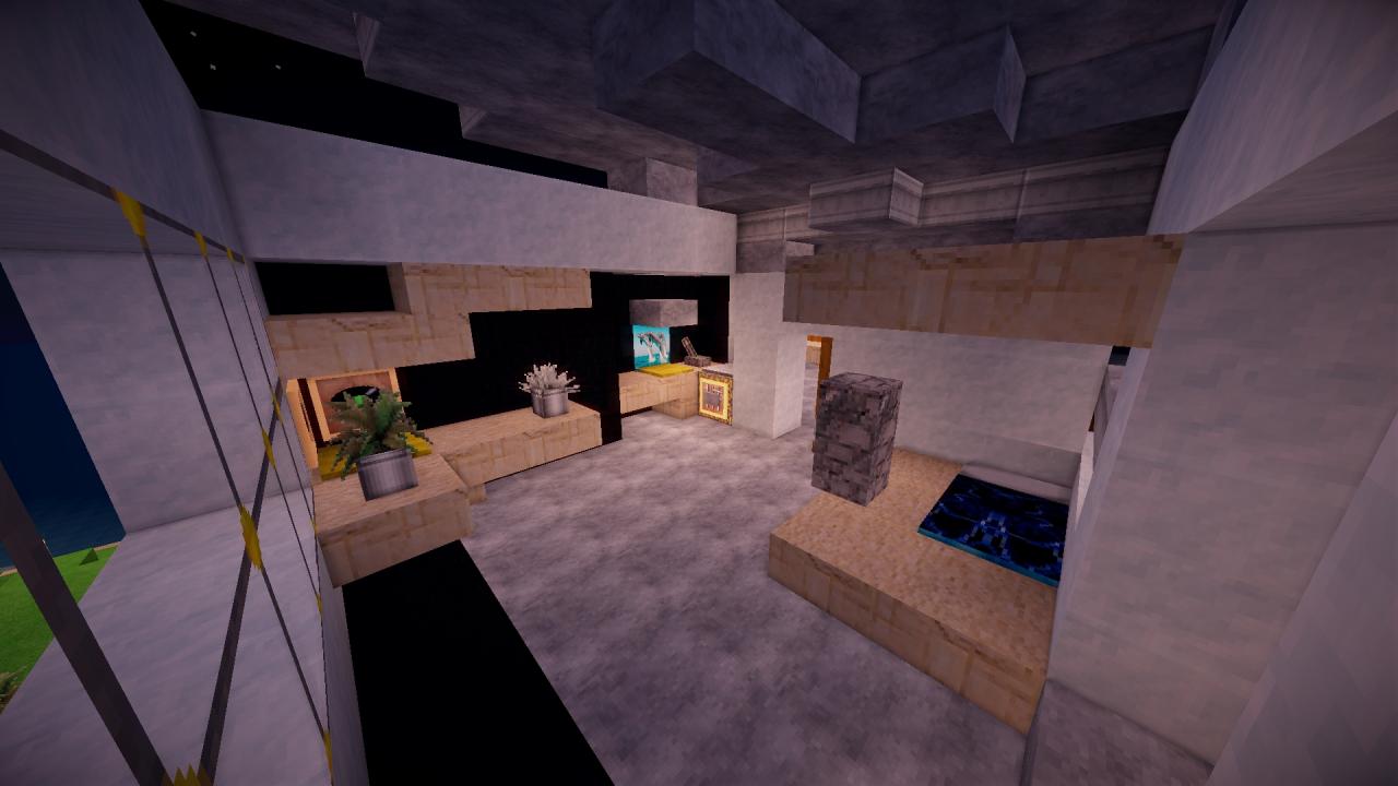 Modern Survival Island Base - PMC Server Minecraft Map