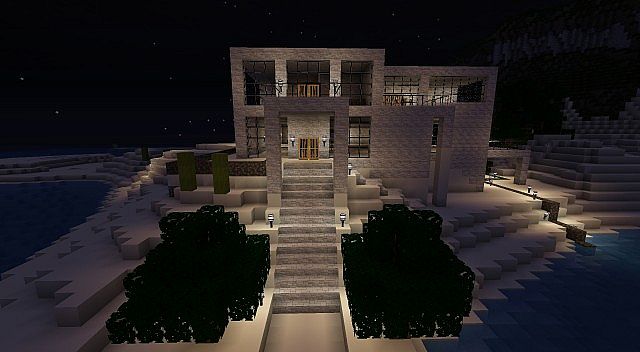 Modern Beachfront House Minecraft Map