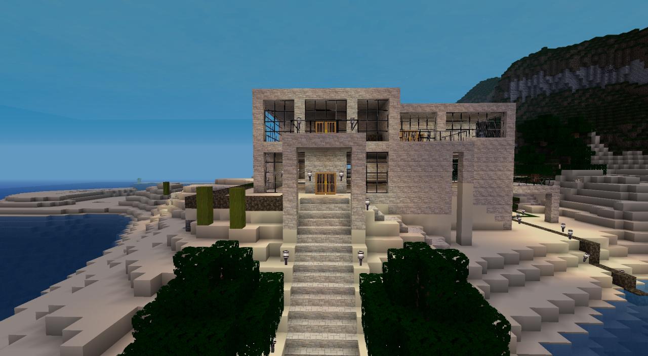 Modern Beachfront House Minecraft Map
