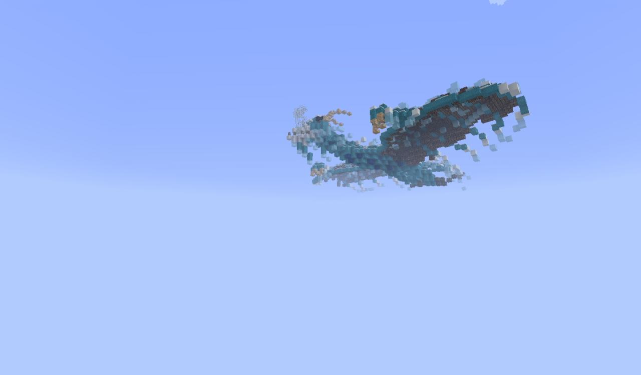 an ice dragon Minecraft Map