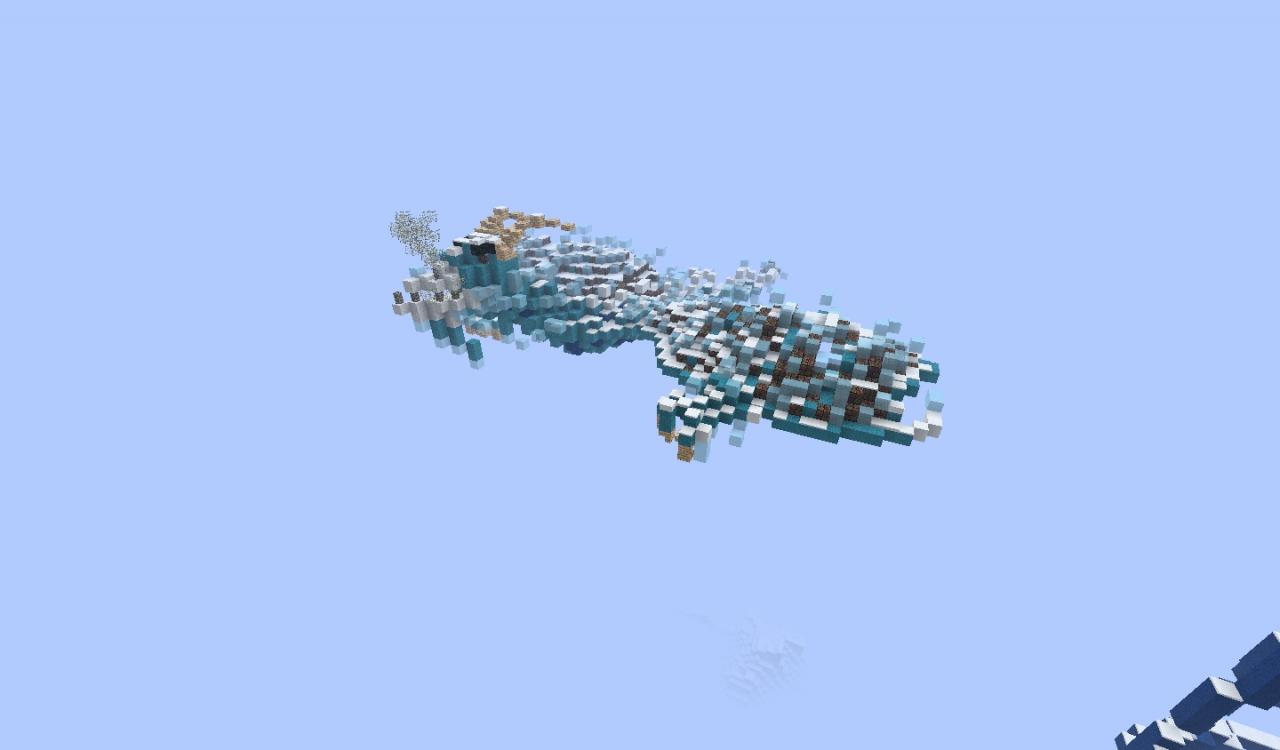 an ice dragon Minecraft Map
