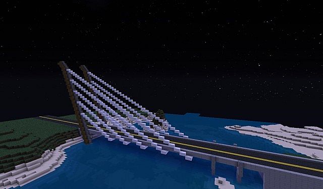 cantilever cable-stayed bridge Minecraft Map