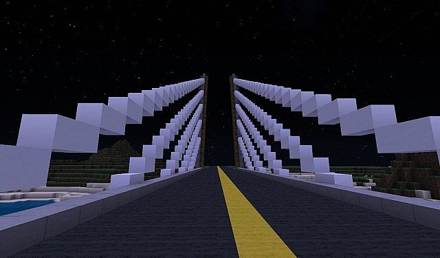 cantilever cable-stayed bridge Minecraft Map