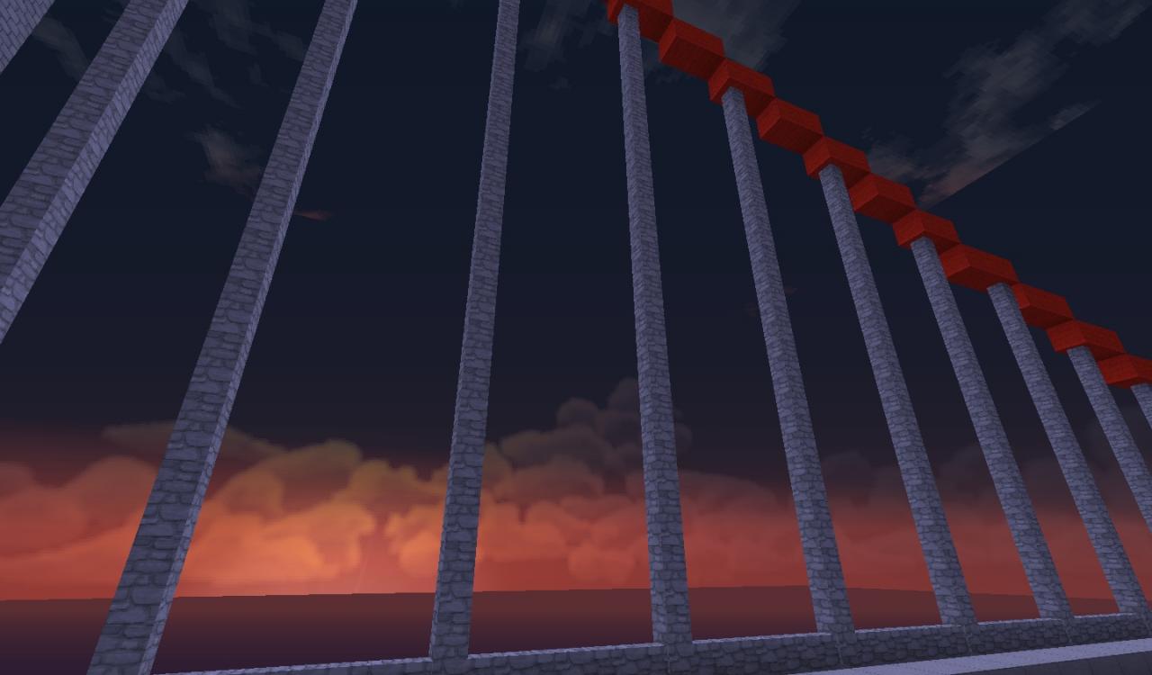 highway in ( WOK ) server + suspension bridge Minecraft Map