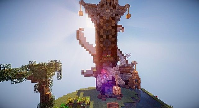 Floating Steampunk Windmill Minecraft Project