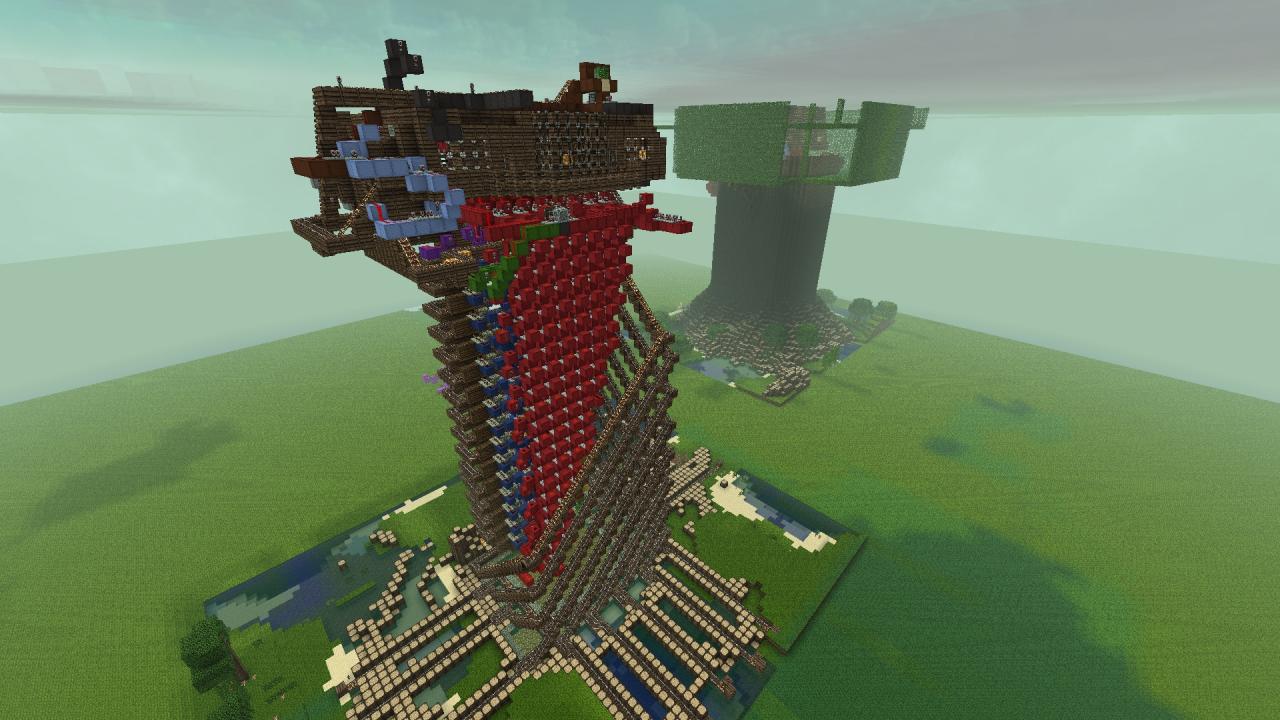 Vertical Minecart Station Minecraft Map