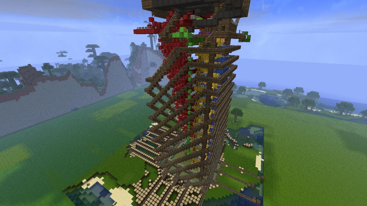 Vertical Minecart Station Minecraft Map