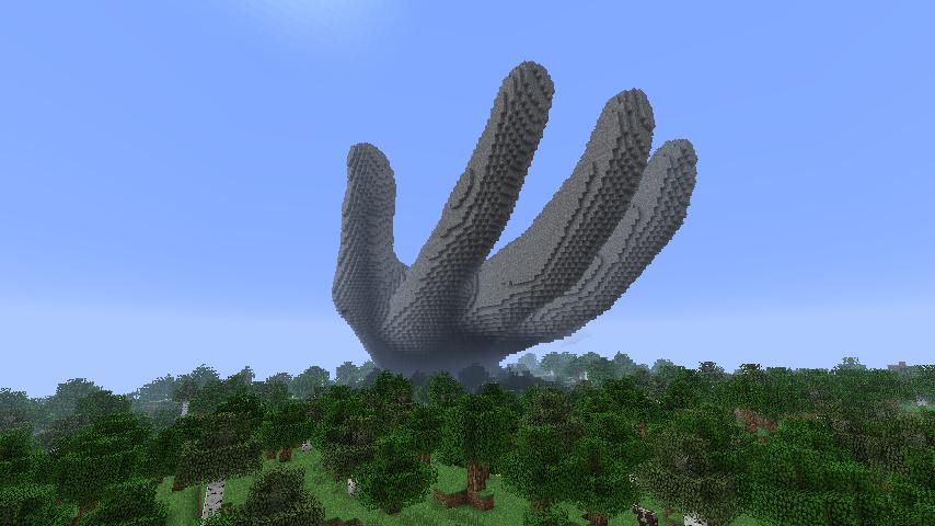 A giant hand schematic Minecraft Map