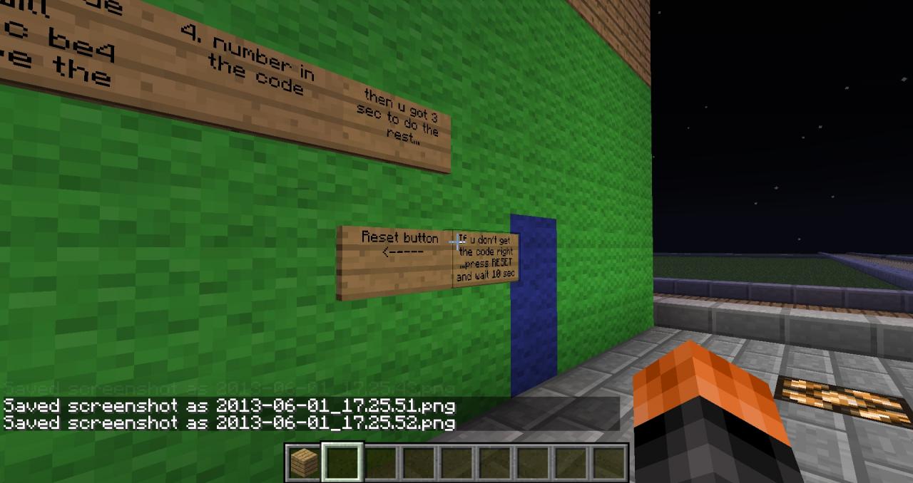 Redstone room: Challenging button Lock code Minecraft Map