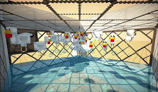 Automatic chicken farm design for 1.5.2 Minecraft Map