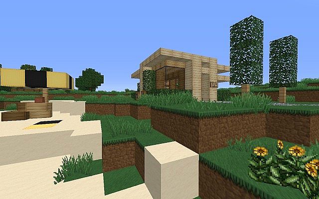 Modern Village Small House Minecraft Map