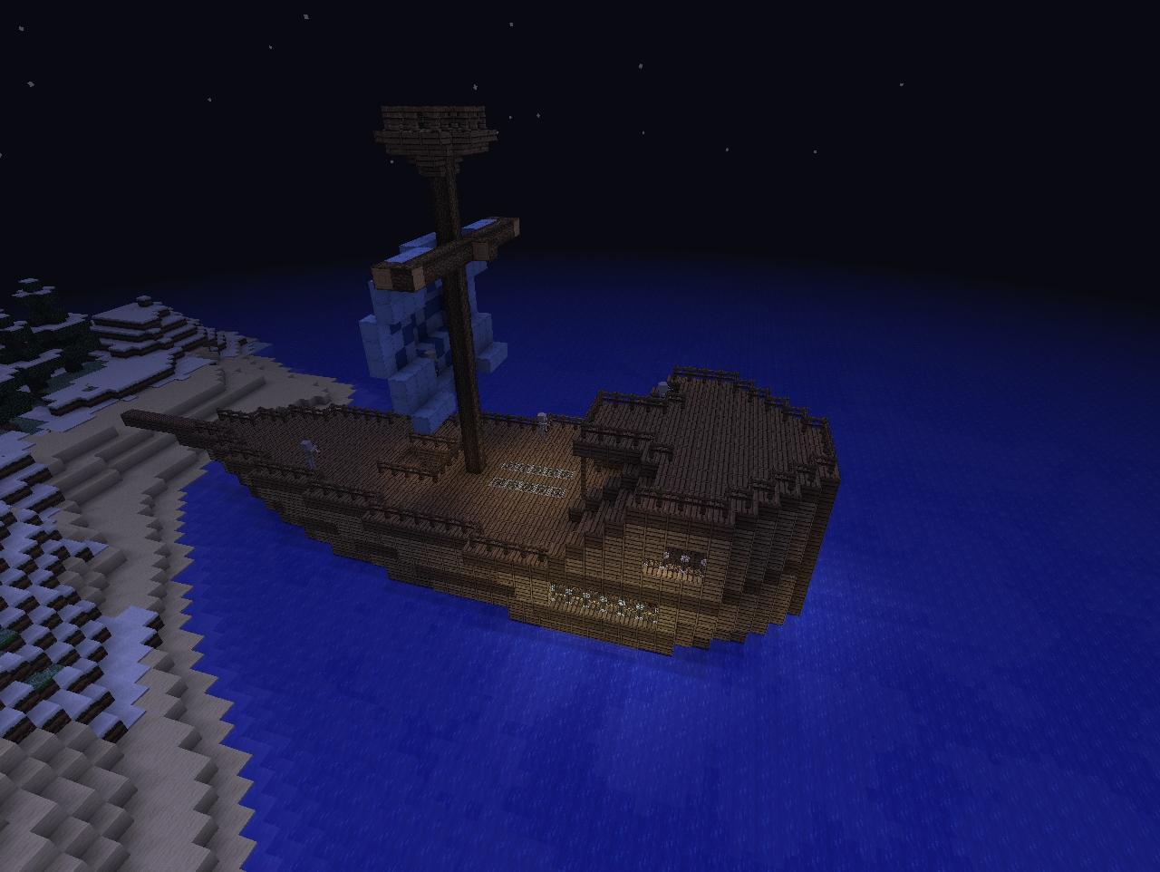 First attempt at a ship Minecraft Map