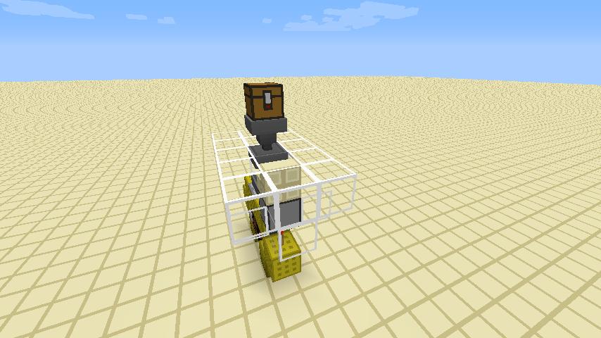 1X7X5 Hopper-based key with key return Minecraft Map