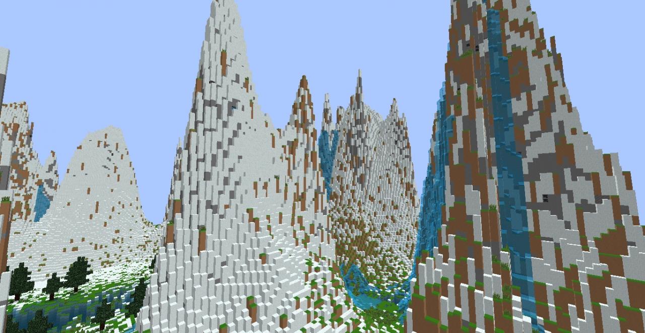 Custom Terrain-Arctic Mountains Minecraft Map