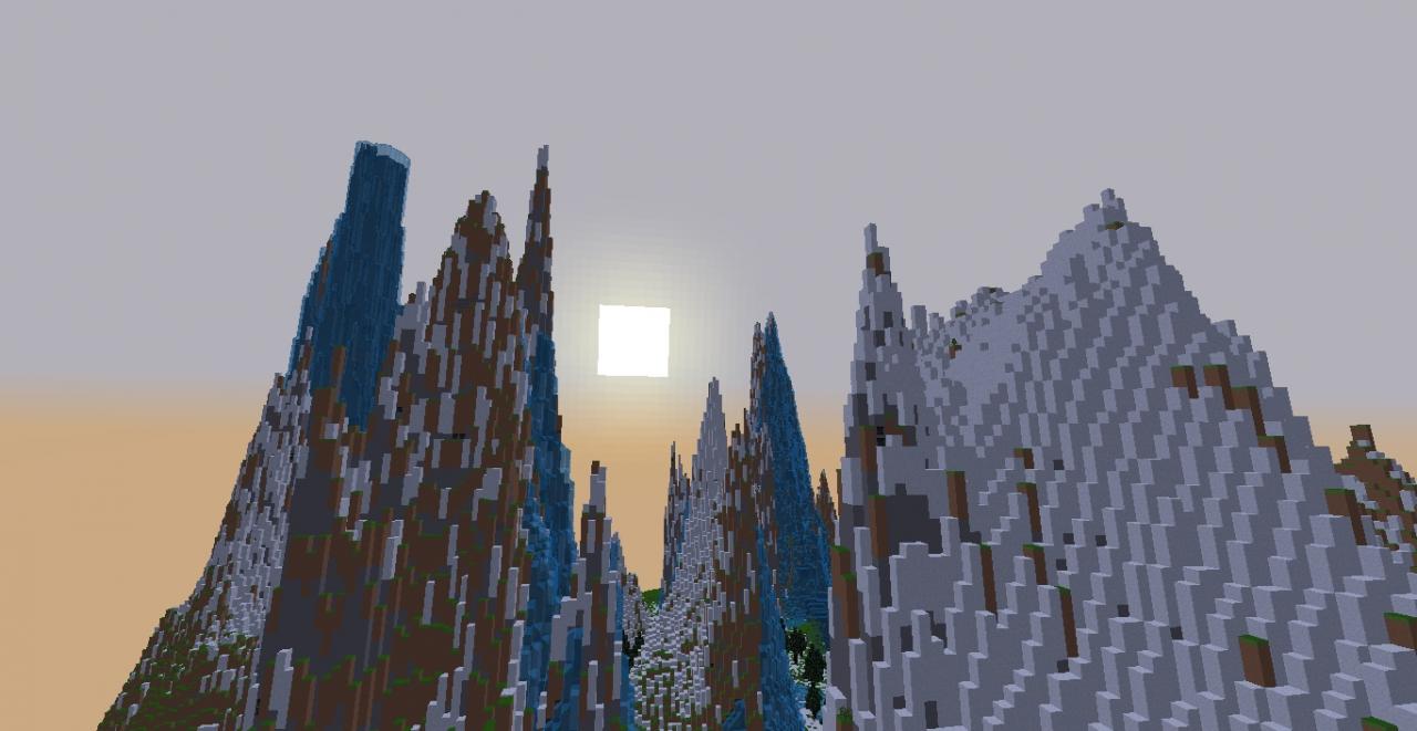 Custom Terrain-Arctic Mountains Minecraft Map
