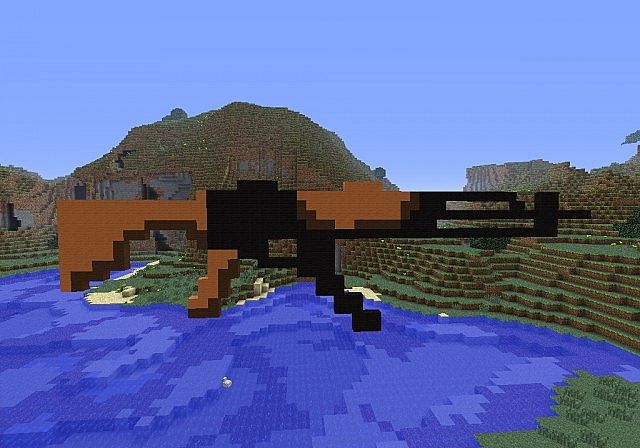 AK-47 Pixel Minecraft Map