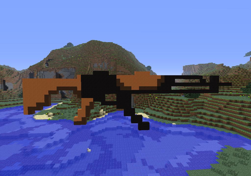 AK-47 Pixel Minecraft Map